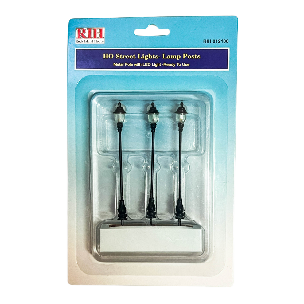 HO Scale Lamp Posts (2pcs) – Rock Island Hobby