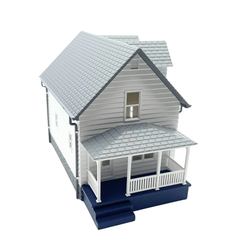HO Scale White Farmhouse (Pre-Assembled) – Rock Island Hobby
