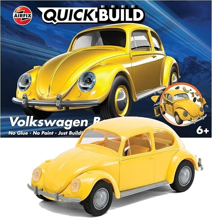 Airfix Quickbuild Volkswagen Beetle Yellow Brick Building Model Kit ...