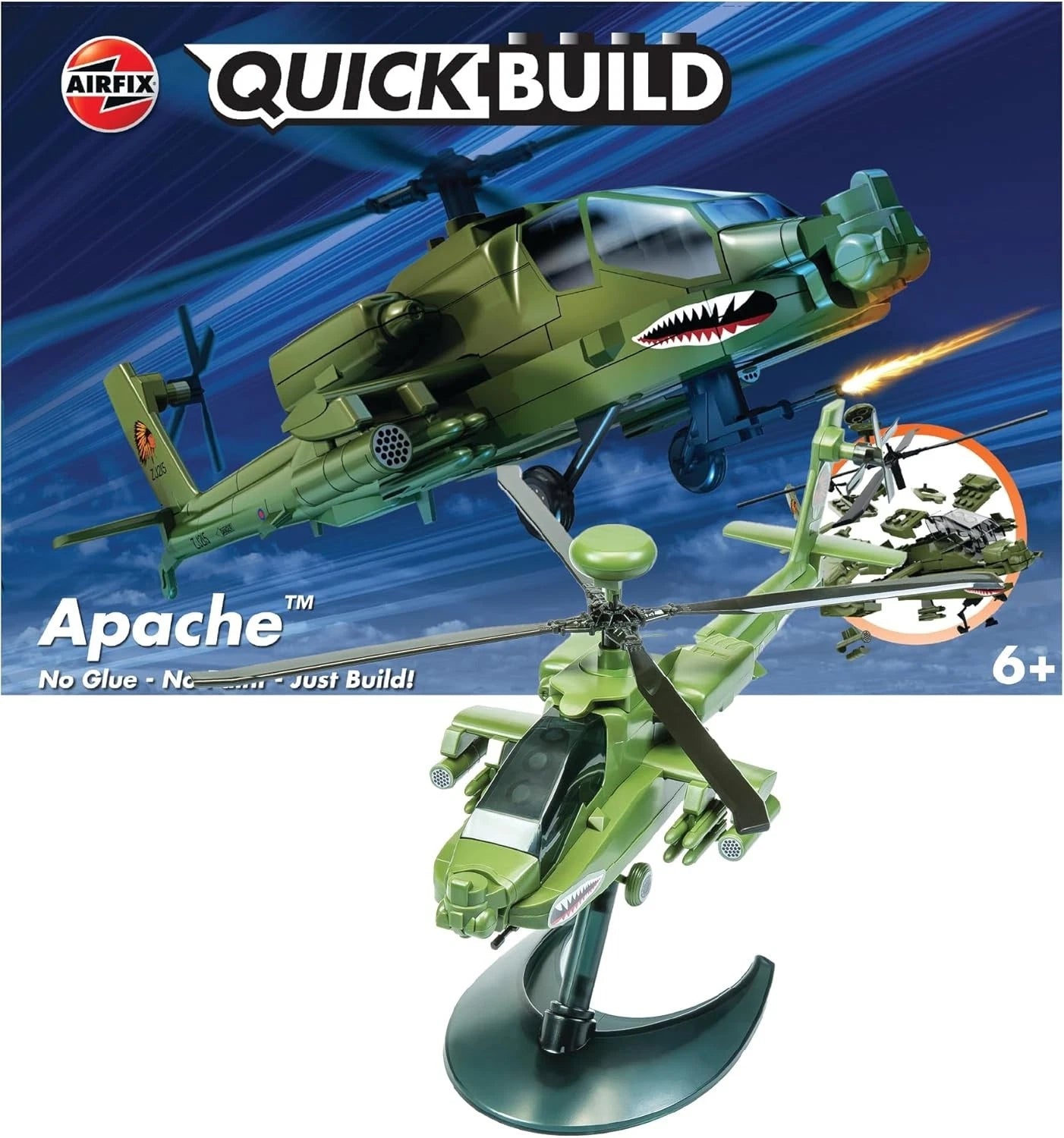 Airfix Quickbuild Boeing Apache Airplane Model Kit – Rock Island Hobby